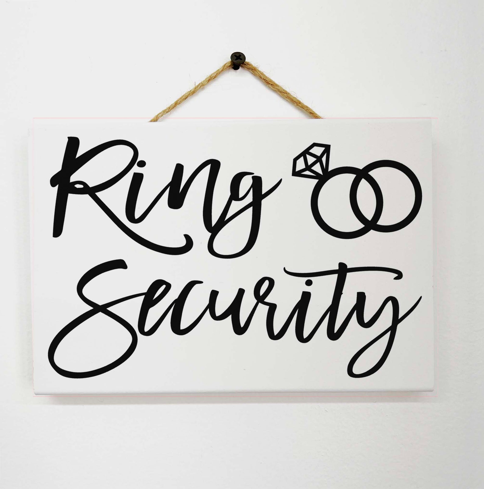 Ring Security Sign Wedding Decor Fun Ring Bearer Flower Girl Carry - Etsy