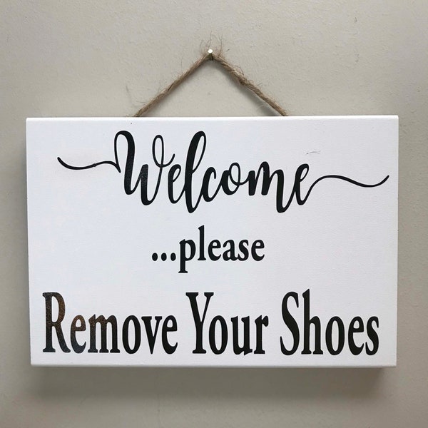 Please Remove Your Shoes Sign - Etsy
