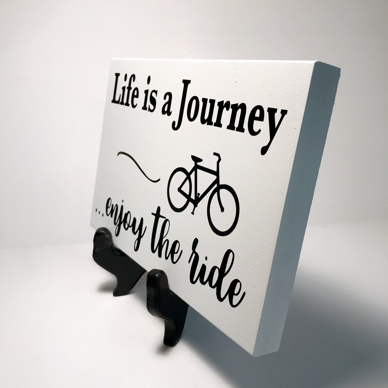 Life is a Journey Enjoy the Ride Sign Inspirational Quote Wood Plaque ...