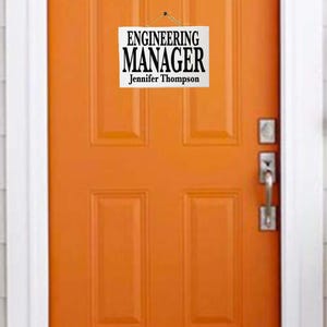 Manager Sign for Door Desk Wall Custom Site Office Small Business ...