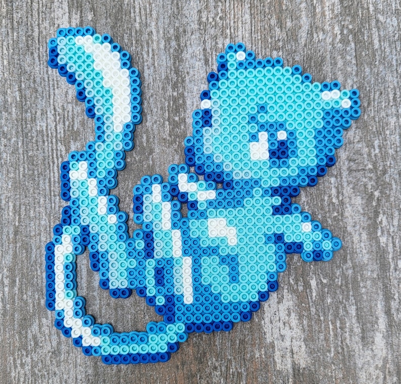 Perler Bead Art - Shiny Mew - Pokemon - Etsy
