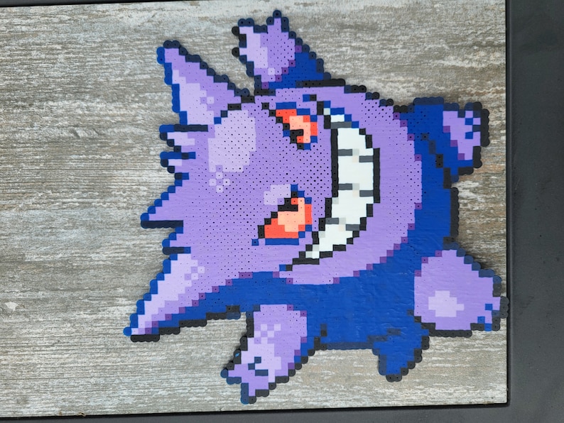 Perler Bead Art - Gengar - Pokemon - Etsy UK