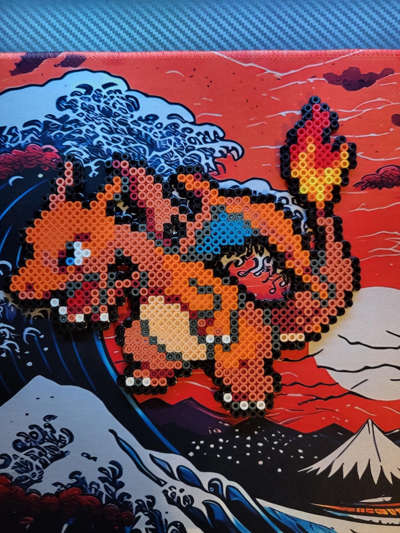Perler Bead Art (glossy) - Charizard - Pokemon - Etsy