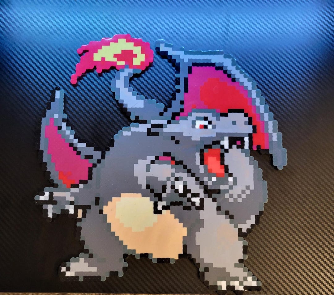 Perler Bead Art (glossy) - Shiny Charizard - Pokemon - Etsy