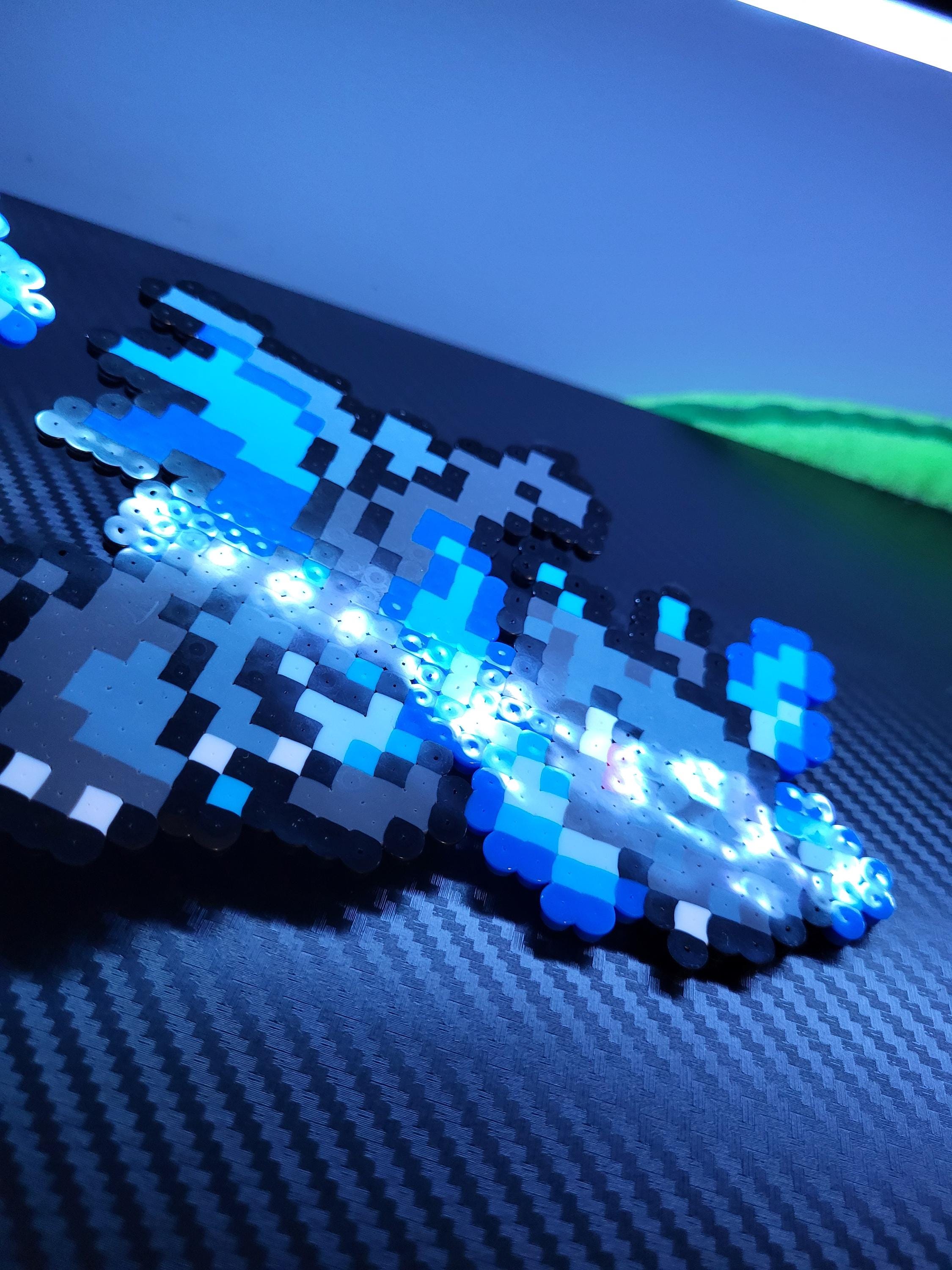 Perler Bead Art (glossy) - Mega Charizard X - Pokemon - Etsy
