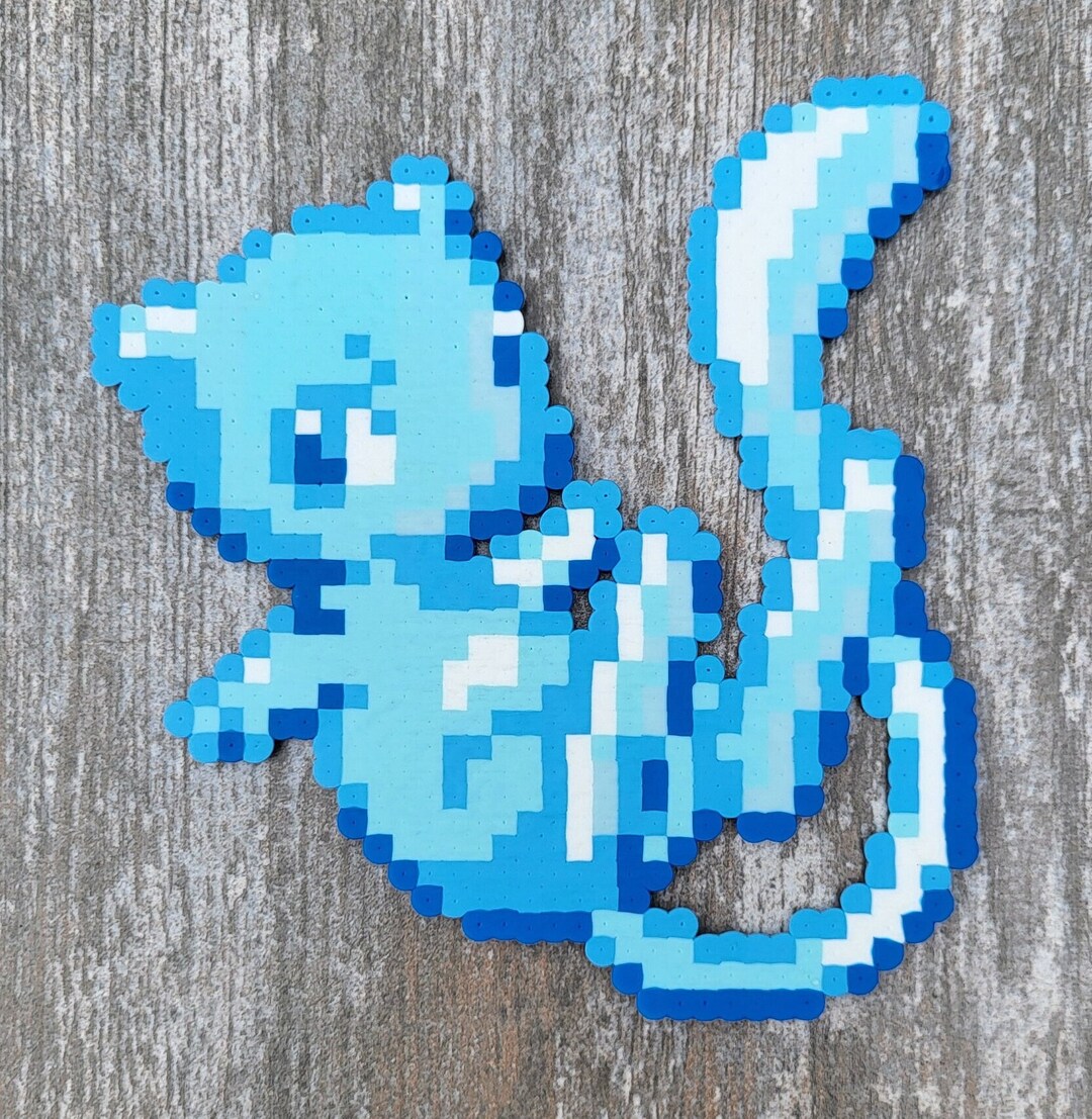 Perler Bead Art - Shiny Mew - Pokemon - Etsy