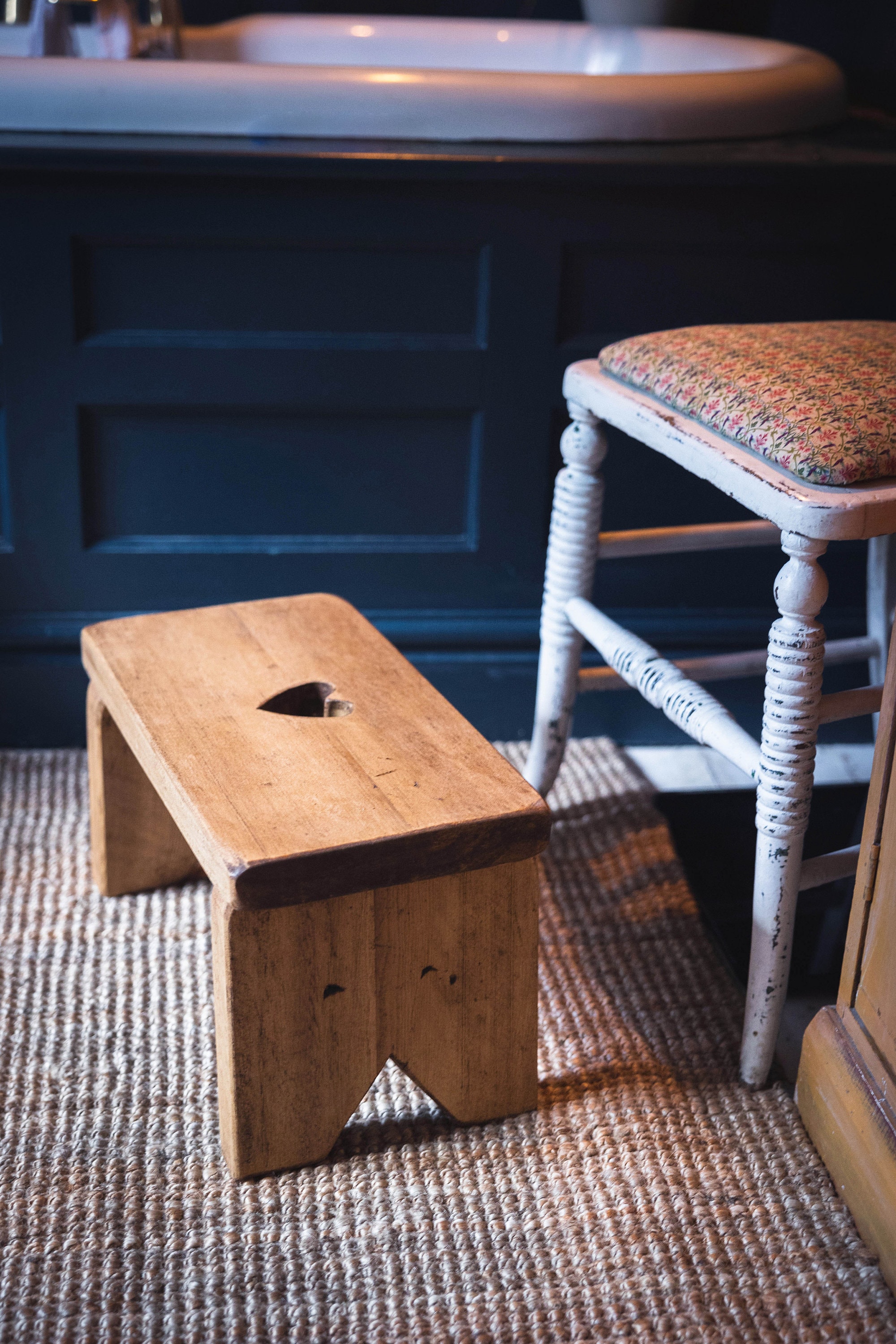 Handmade Rustic Wooden Children's Stool | Heart Carving, Kids Furniture ...