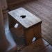Handmade Rustic Wooden Children's Stool | Heart Carving, Kids Furniture ...