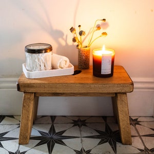 Handmade Rustic Wooden Children's Stool | Heart Carving, Kids Furniture ...