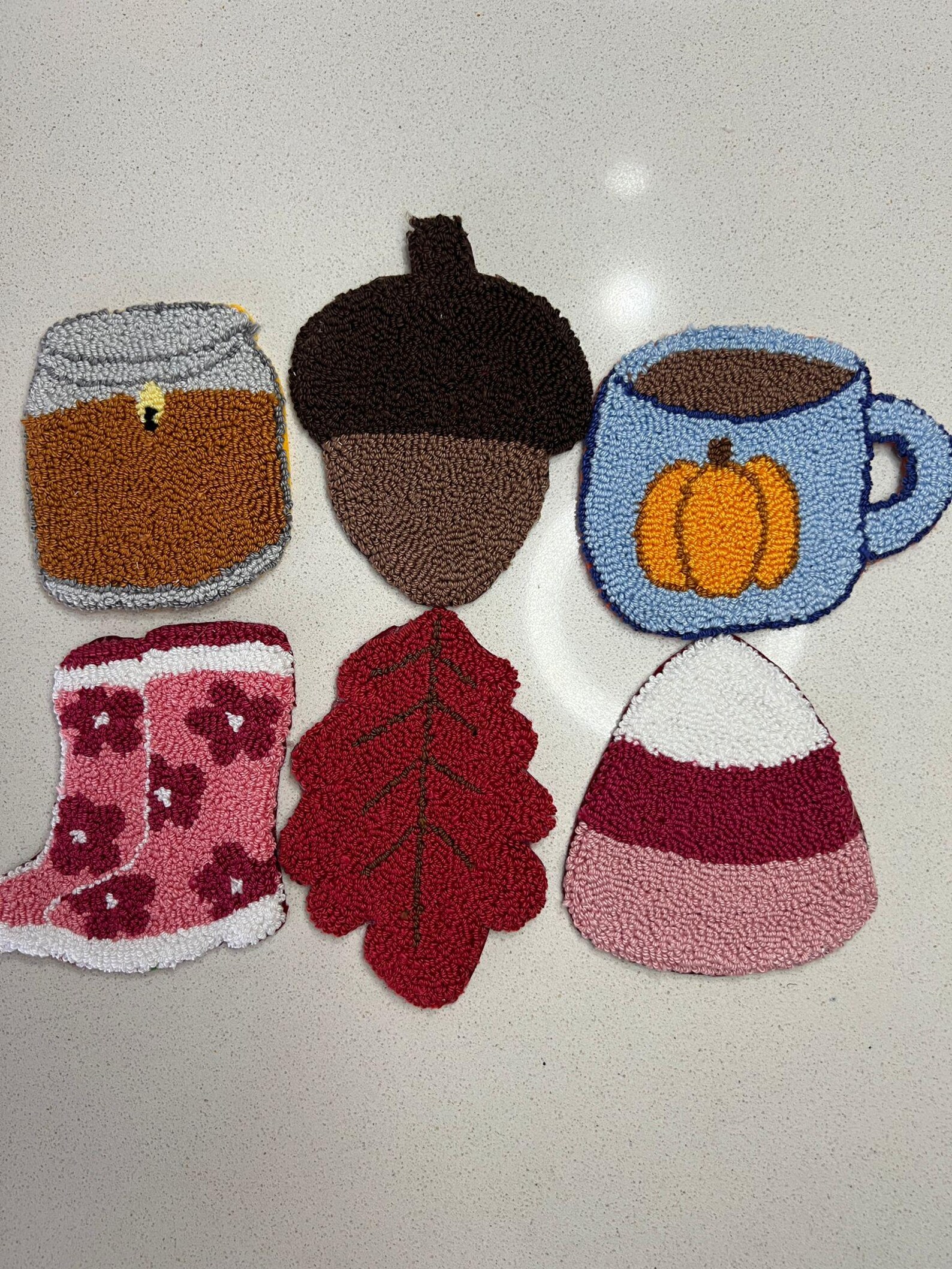 Autumn Coaster, Punch Needle Coaster,new Home Gift, Best Friend Gift ...