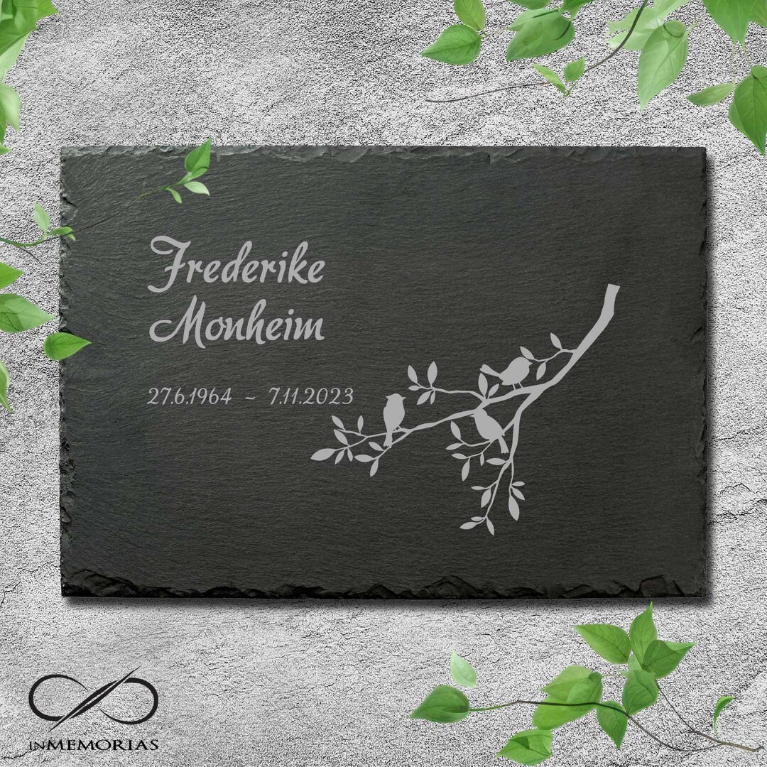 Memorial Stone, Slab, Slate Slab for Grave and Urn Grave 030 - Etsy