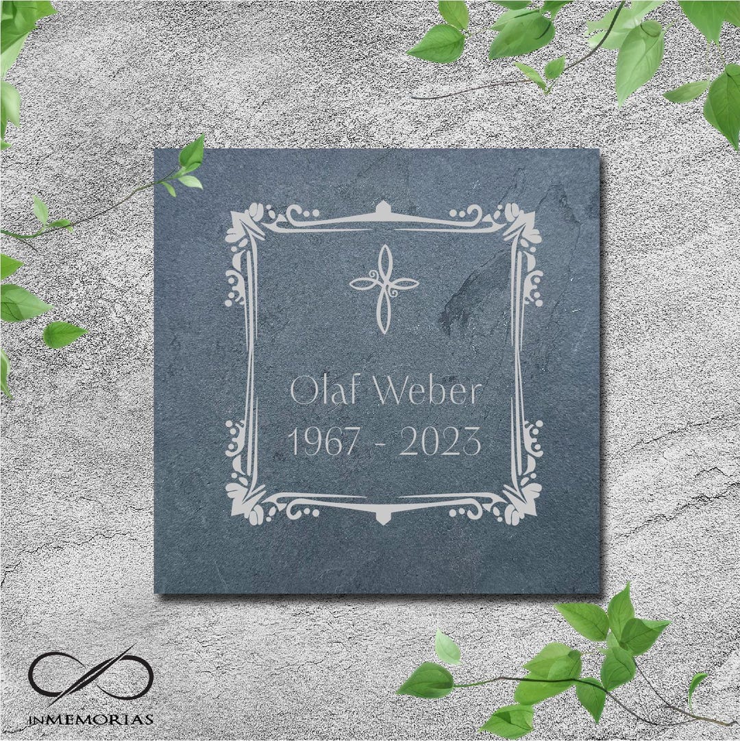 Personalized Gravestone – Natural Stone Slab With Engraving ...