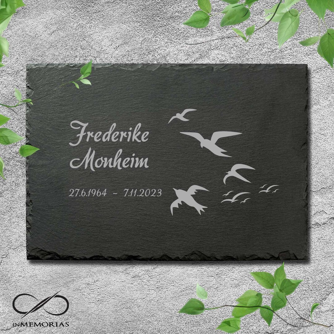 Memorial Stone, Slab, Slate Slab for Grave and Urn Grave 031 - Etsy