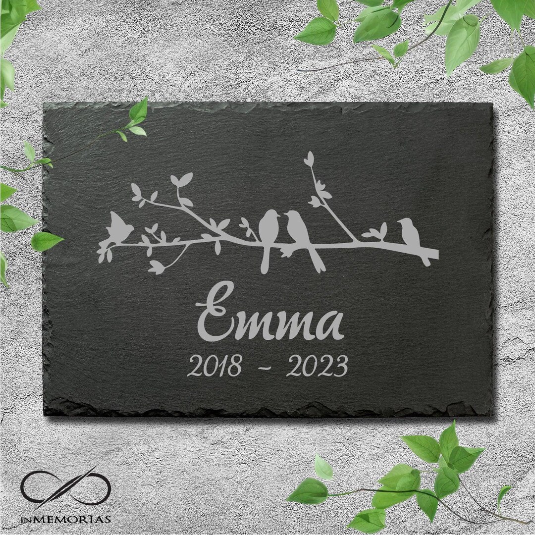 Animal Gravestone Made of Slate With Rustic Edges 08 - Etsy