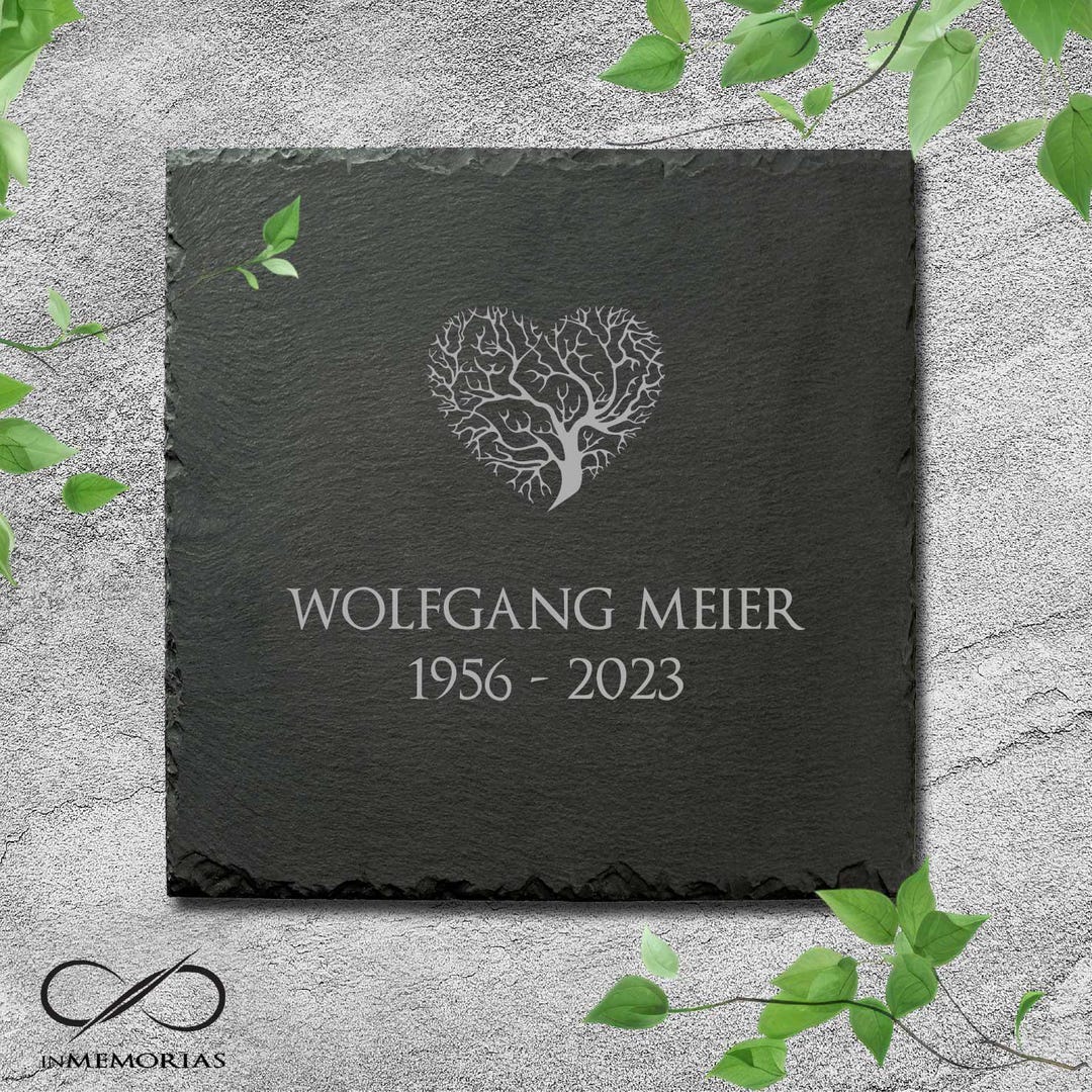 Memorial Stone, Slab, Slate Slab for Grave and Urn Grave 026 - Etsy