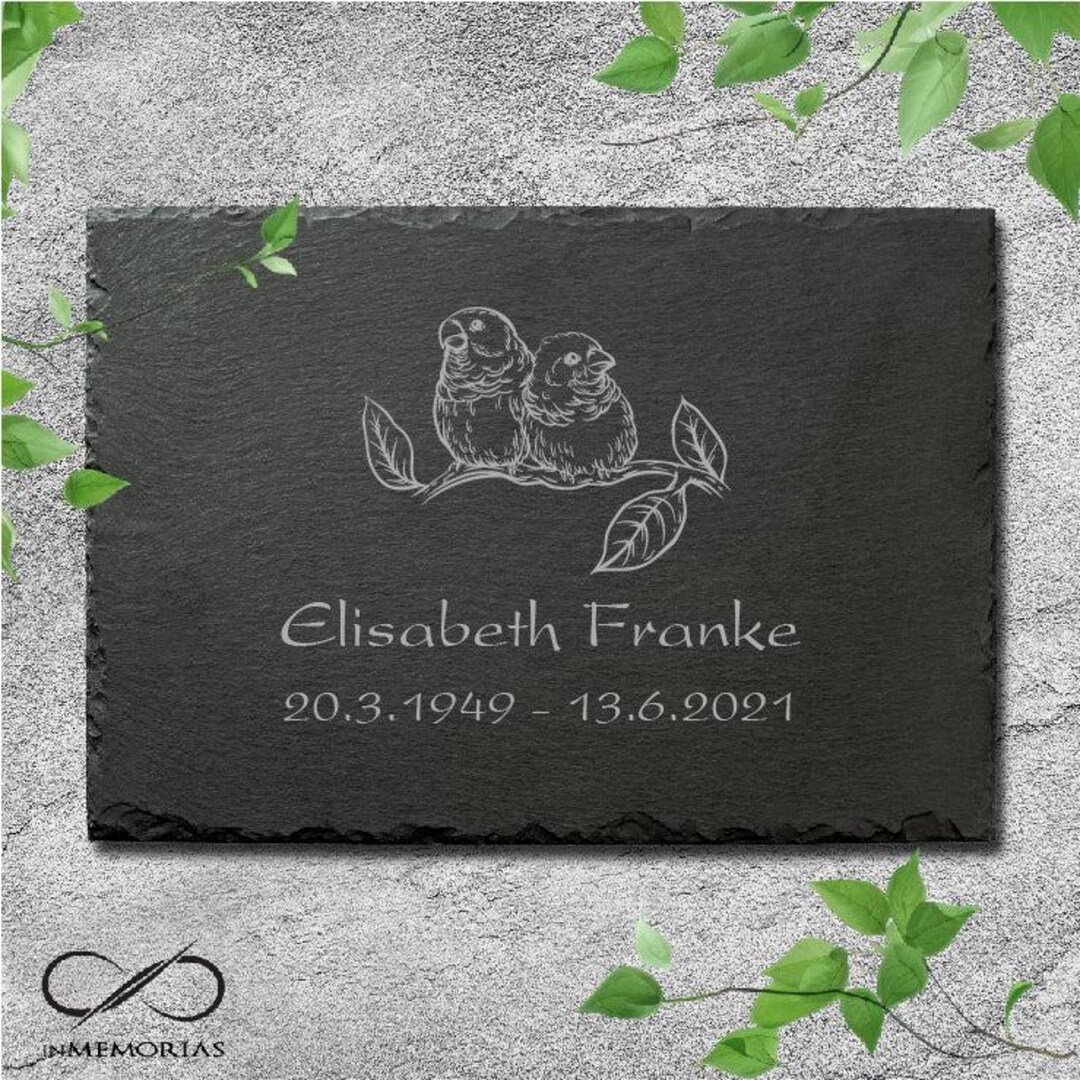 Memorial Stone, Slab, Slate Slab for Grave and Urn Grave 034 - Etsy