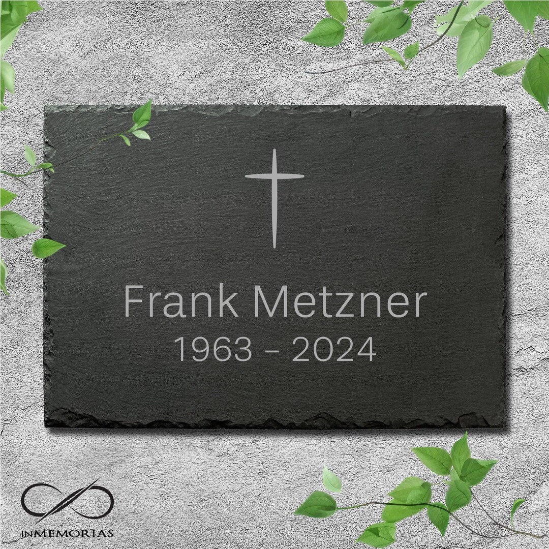 Memorial Plaque Made of Slate, Various Sizes, With Engraving, Memorial ...