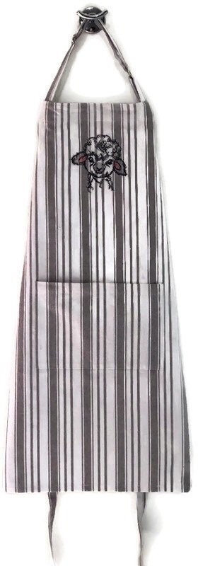 Algodón de rayas lona Bib Apron, envío gratis - Etsy España