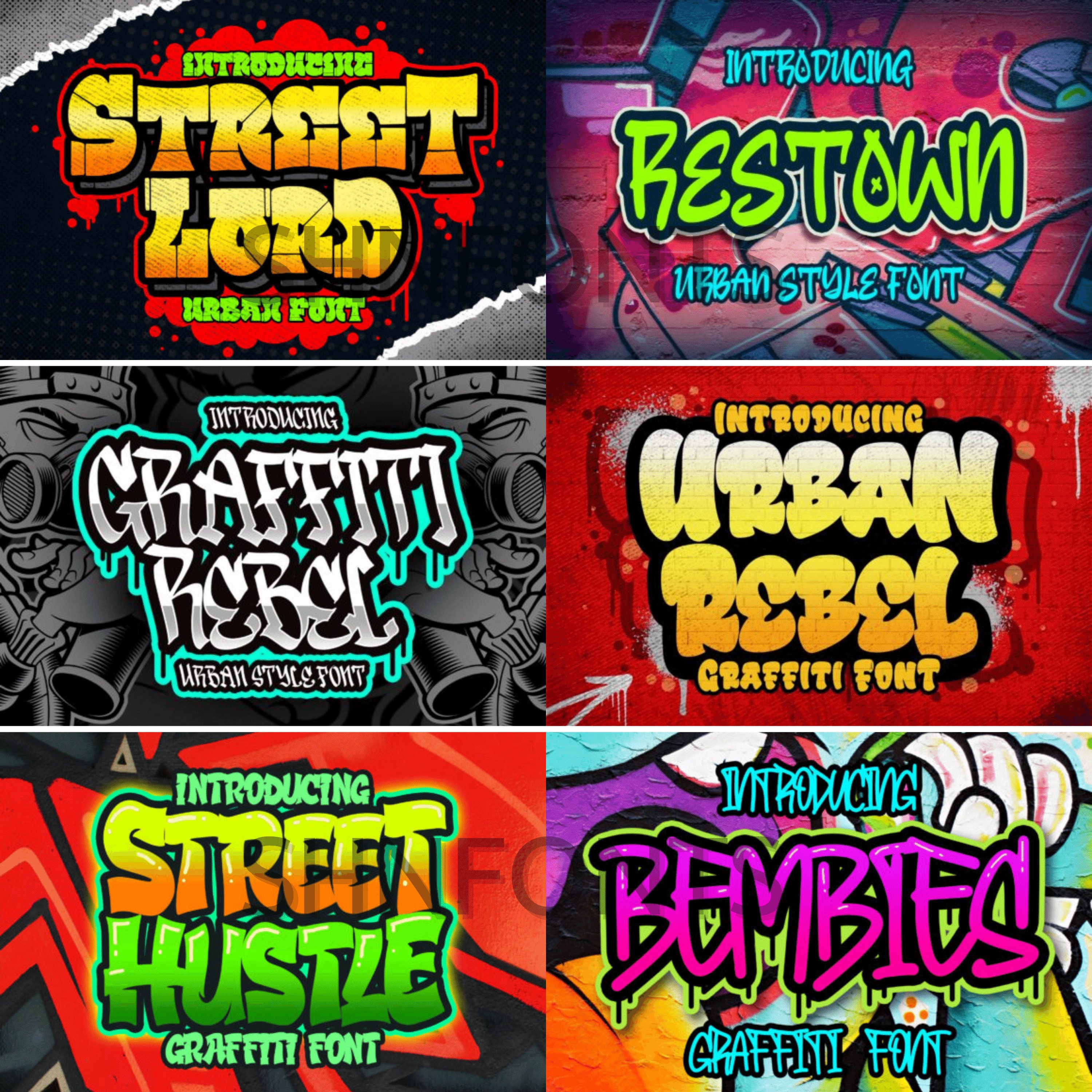 400+ Urban Graffiti Font Bundle (TTF & OTF) - Etsy