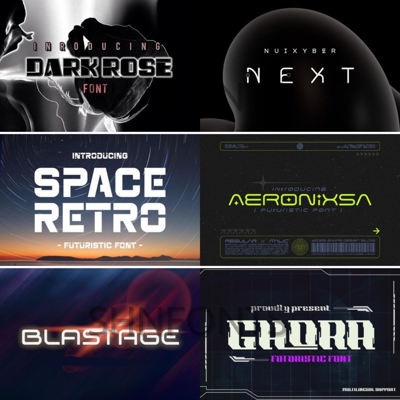 30+ Futuristic Fonts Bundle: Calligraphy, Script (TTF & OTF) - Etsy