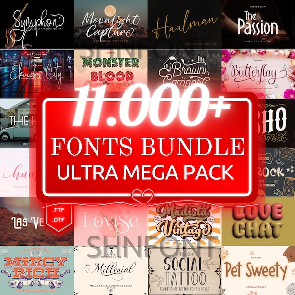 Font Bundle - Etsy