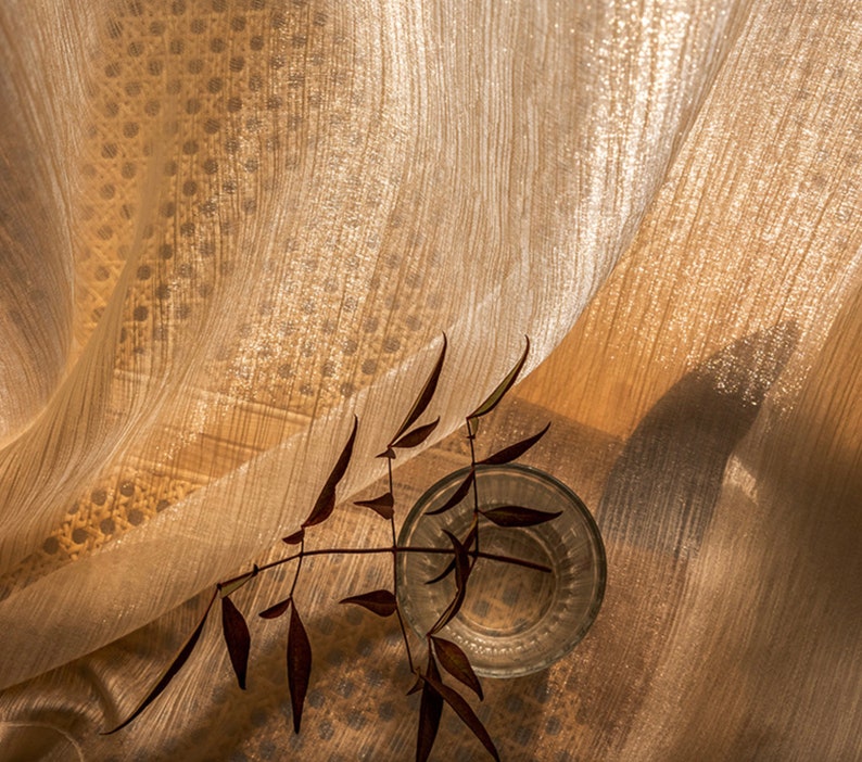 Shining Voile Sheer Curtain,natural Luxury Shining Gauze,window ...