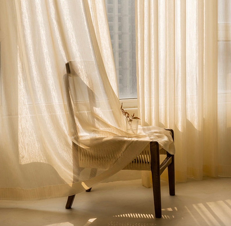Shining Voile Sheer Curtain,natural Luxury Shining Gauze,window ...