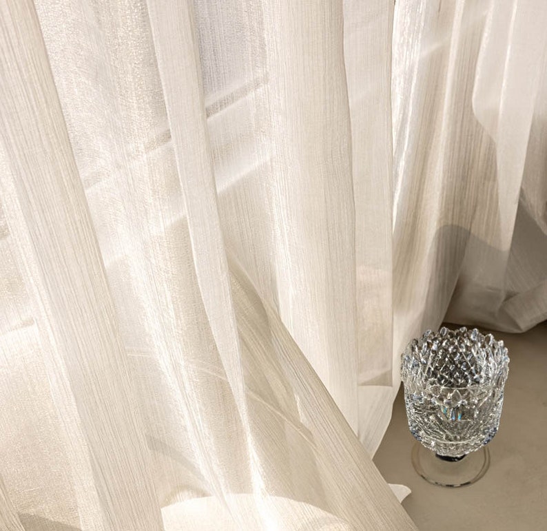 Shining Voile Sheer Curtain,natural Luxury Shining Gauze,window ...