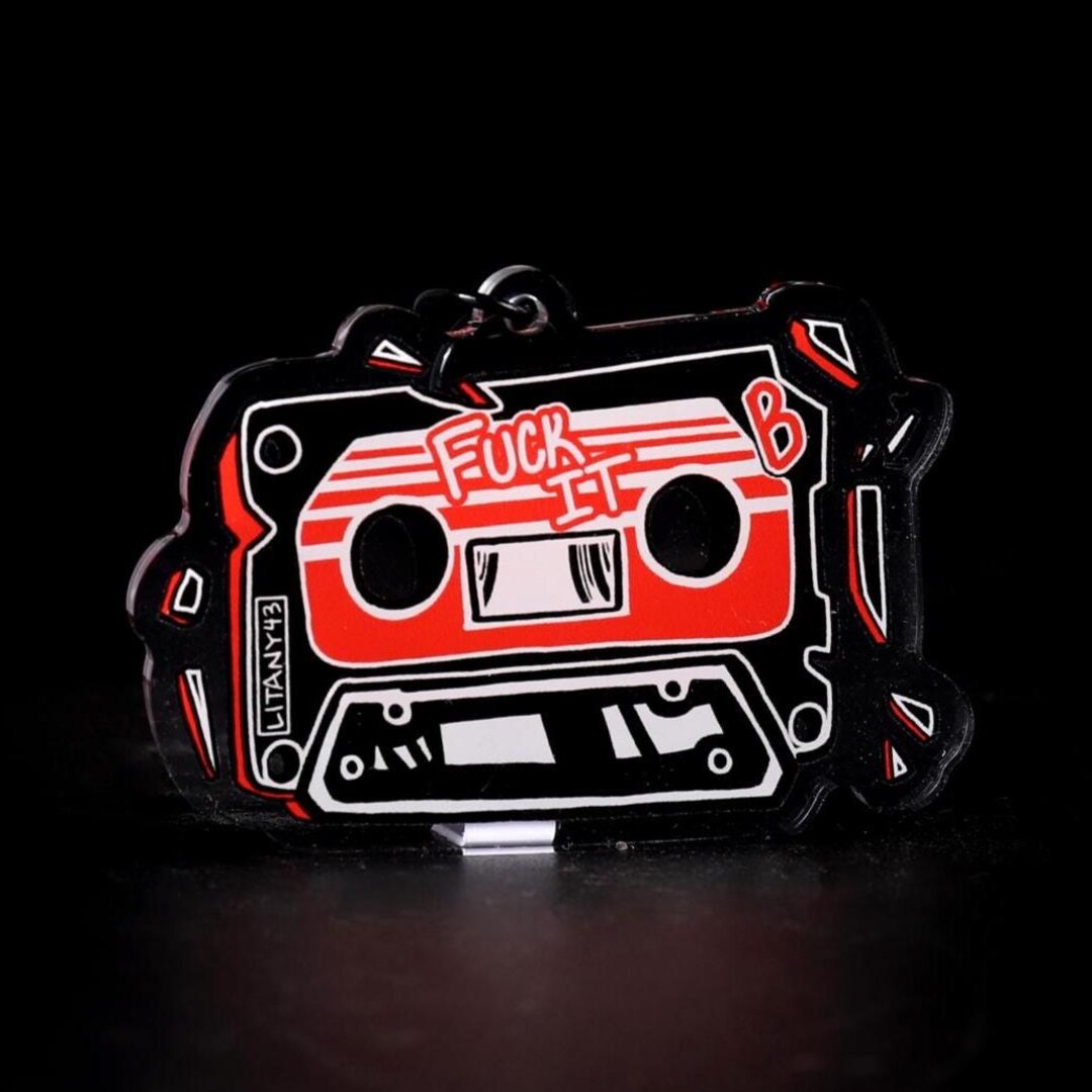 Acrylic Keychain - Double-sided Cassette Tape - Etsy