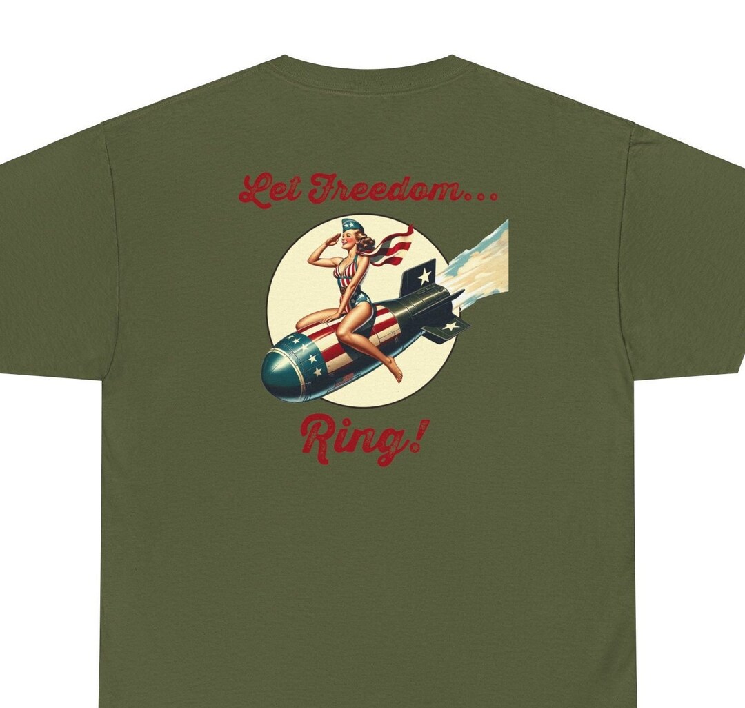 Vintage Pinup 4th of July Shirt Pin up Independence Day Art Patriotic ...