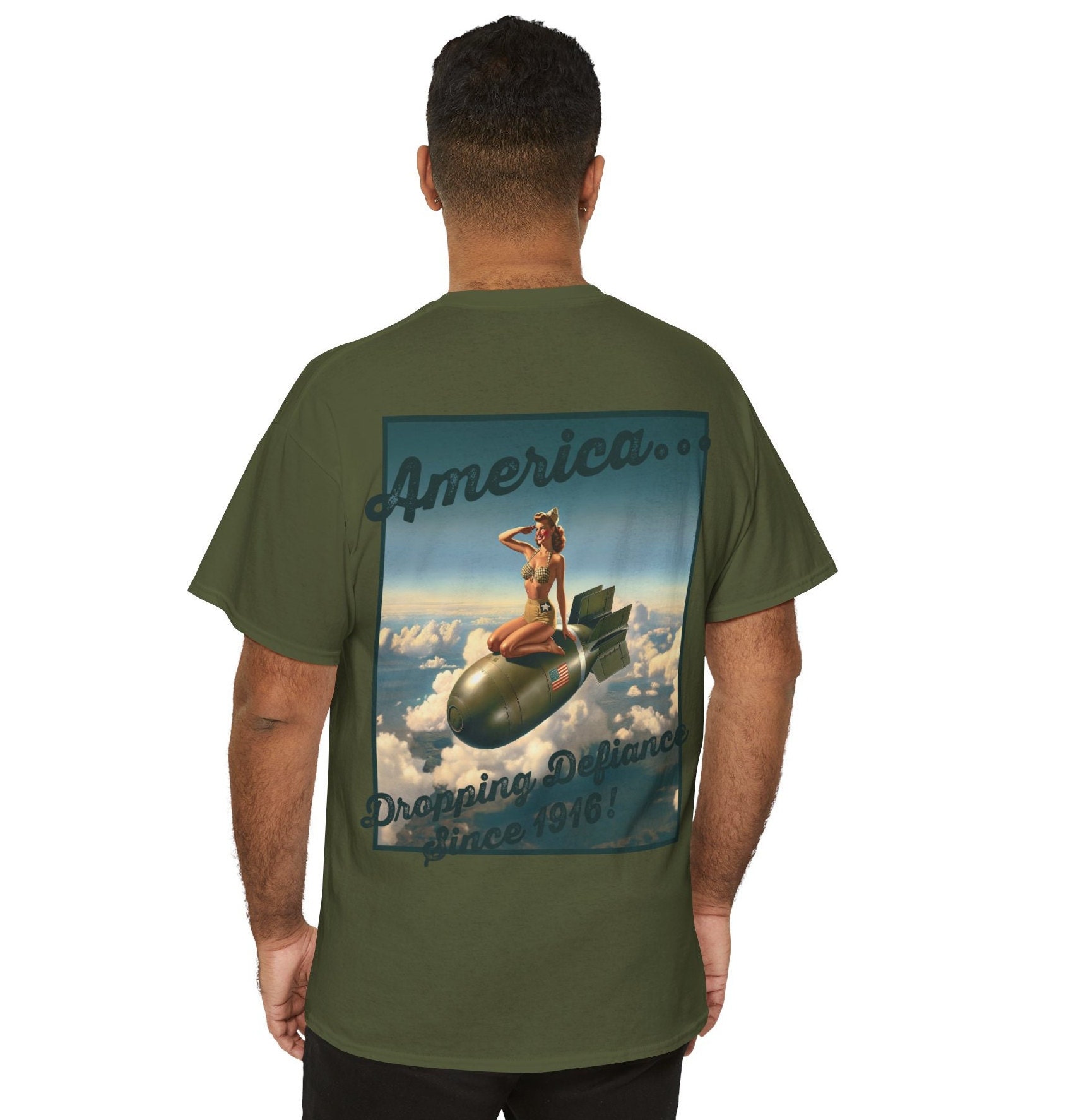 Vintage Pinup 4th of July Shirt Pin up Independence Day Art Patriotic ...