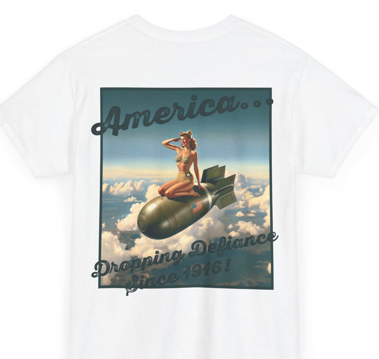 Vintage Pinup 4th of July Shirt Pin up Independence Day Art Patriotic ...