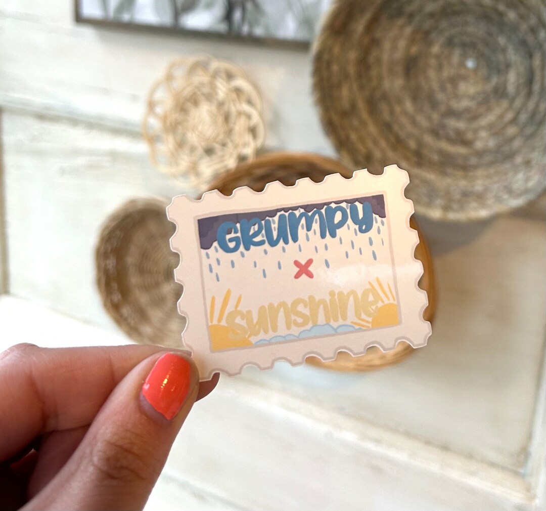 Grumpy X Sunshine Stamp Sticker - Etsy