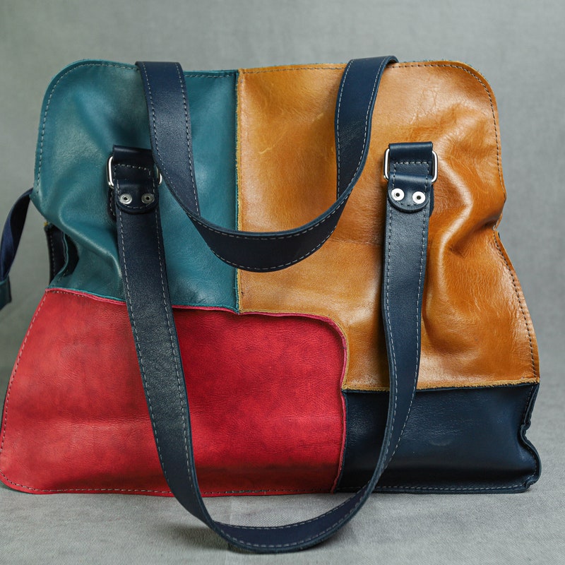 Patchwork Leather Bags - Etsy