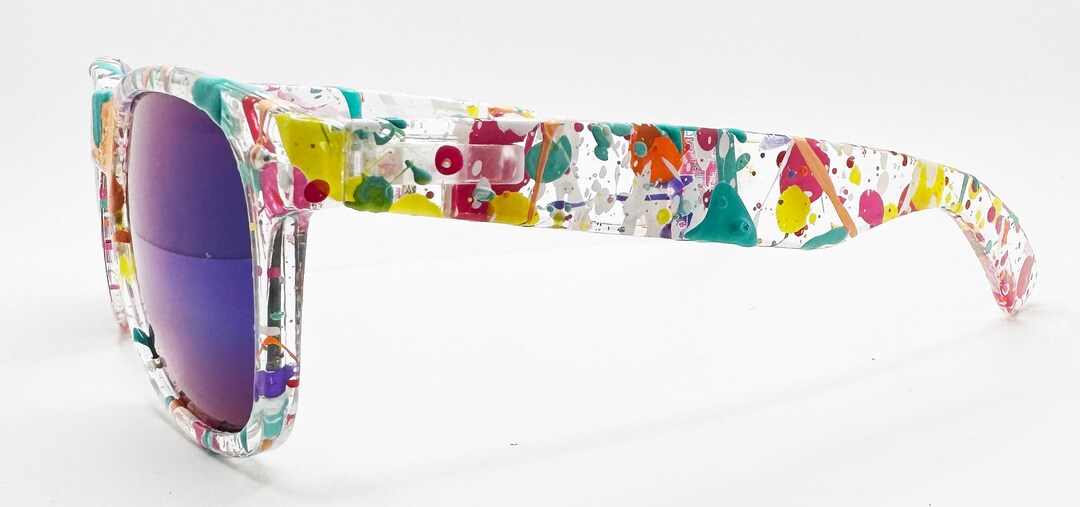 Peachy Carnivale Spritz - Clear Frame/blue Lens - Wayfarer Style ...