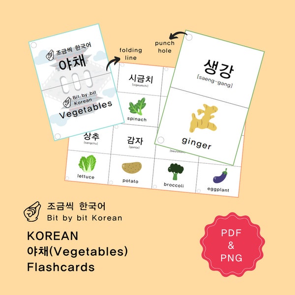 Korean Flashcards - Etsy