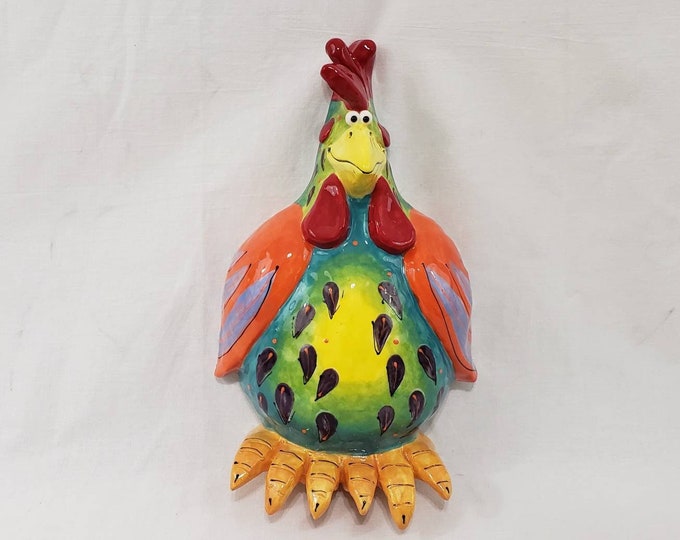 Chicken, Ceramic Wall Hanging, Chicken Art, Ceramic Chicken, Chicken ...