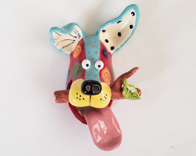 Dogs, Dog Art, Ceramic Dog, Dog Face, Dog Sculpture, Vet Gift, Dog ...