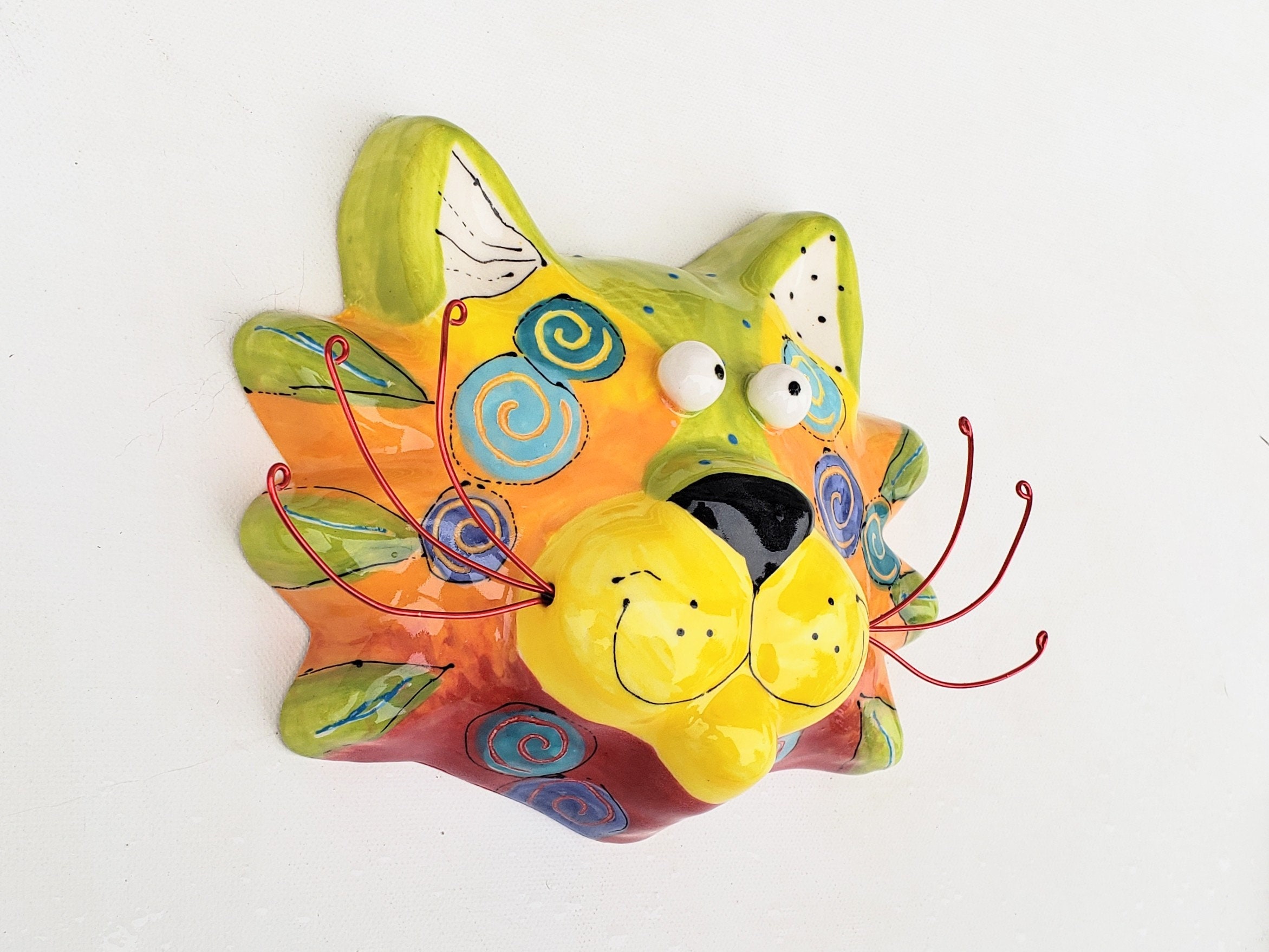 Cats, Cat Art, Ceramic Cat, Wall Cat,whimsical, Vet Gift, Cat Lover ...