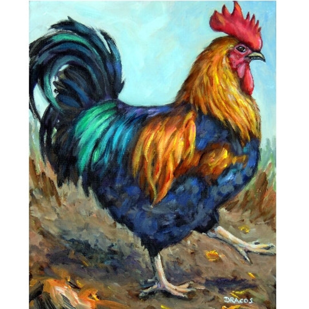 Roosters, Chickens, Farm Art, Modern Farm, Rooster Art, Farm Animal ...