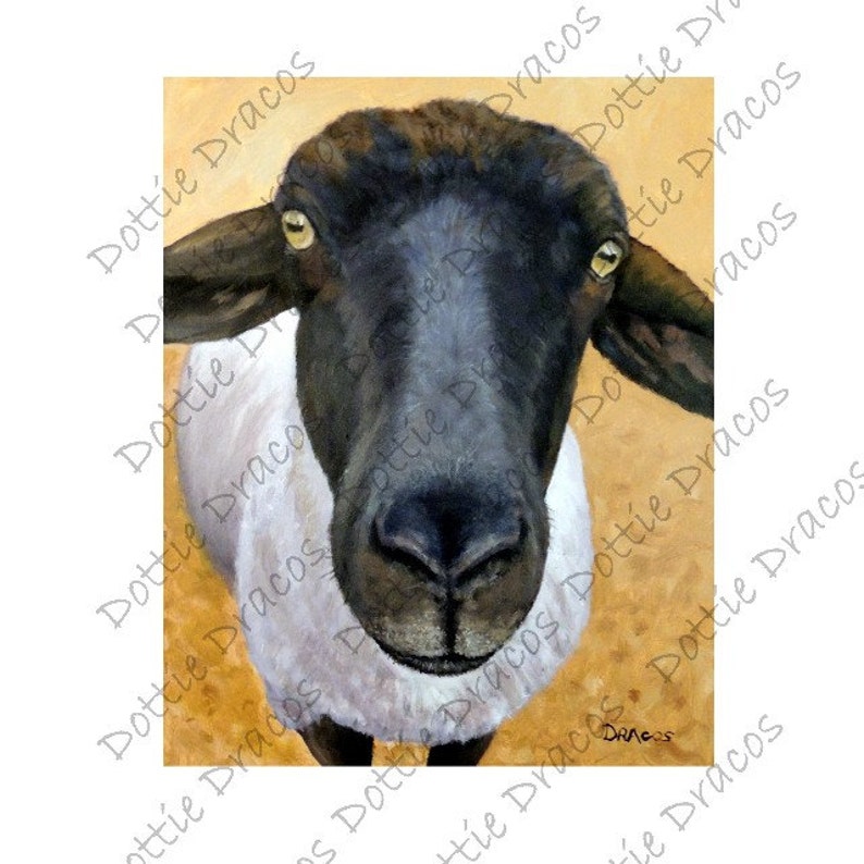 Suffolk Sheep Sheep Art Print of Original Acrylic Painting - Etsy UK