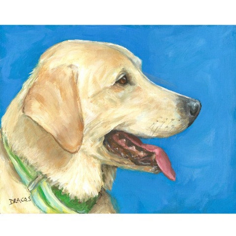 Yellow Lab Painting - Etsy