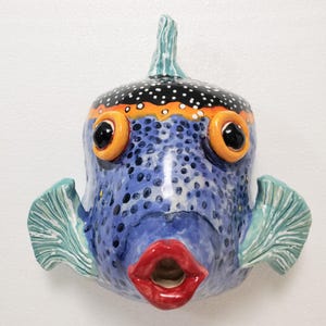 Fish, Fish Art, Ceramic Fish, Coffer Fish, Fish Face, Fish Sculpture ...