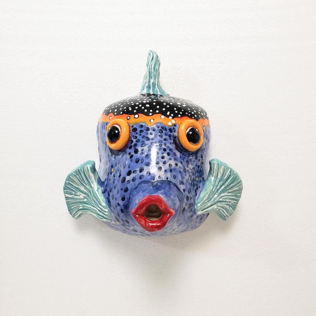 Fish, Fish Art, Ceramic Fish, Coffer Fish, Fish Face, Fish Sculpture ...