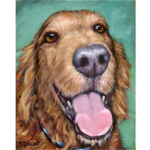 Irish Setter Dog Art Print by Dottie Dracos Dog Painting | Etsy
