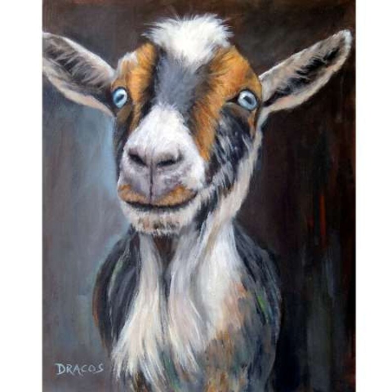 Goats Nigerian Dwarf Goat Farm Art print Goat Art by | Etsy