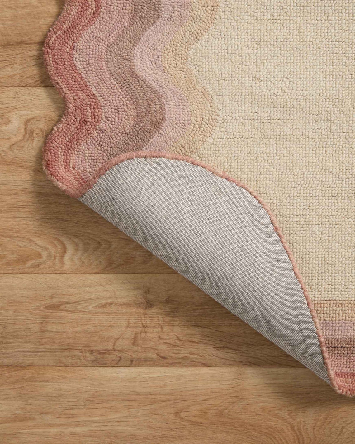 Scallop Wavy Shaped Hand Tufted Irregular Solid Color Area Rug 100% New ...