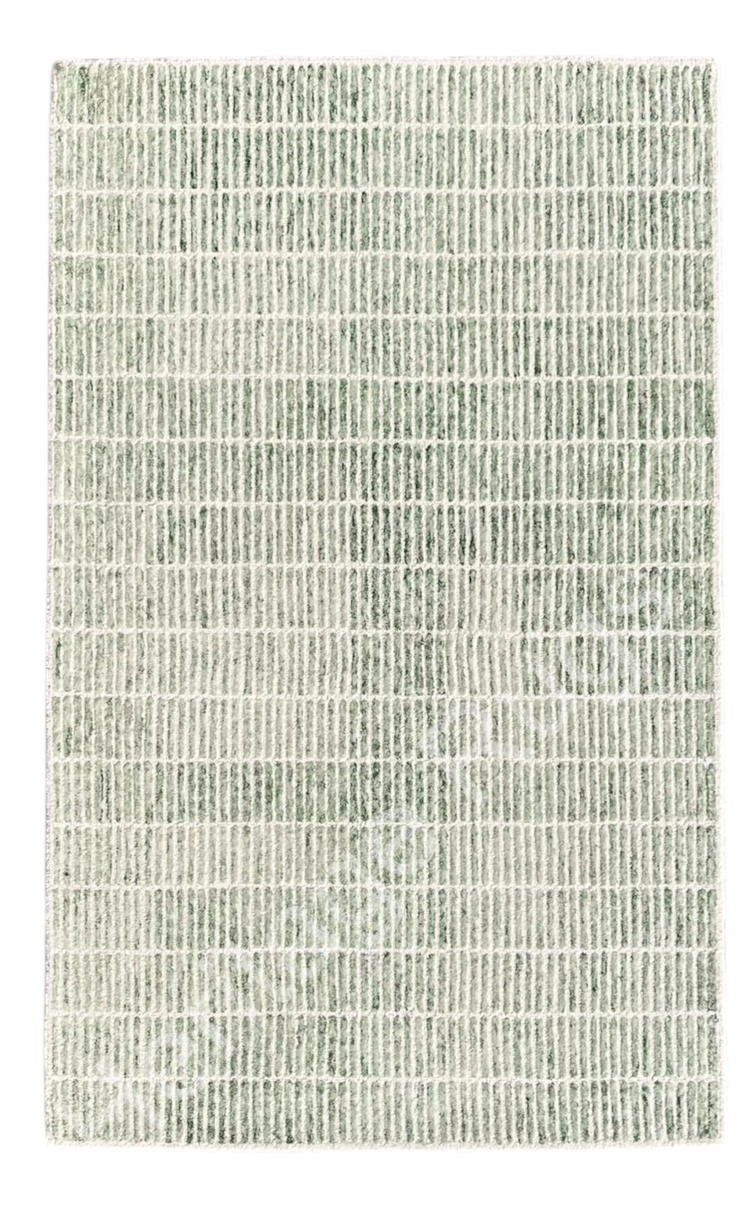 Capitola Hand-tufted Wool Area Rug PB Restoration, New Green Pistachio ...