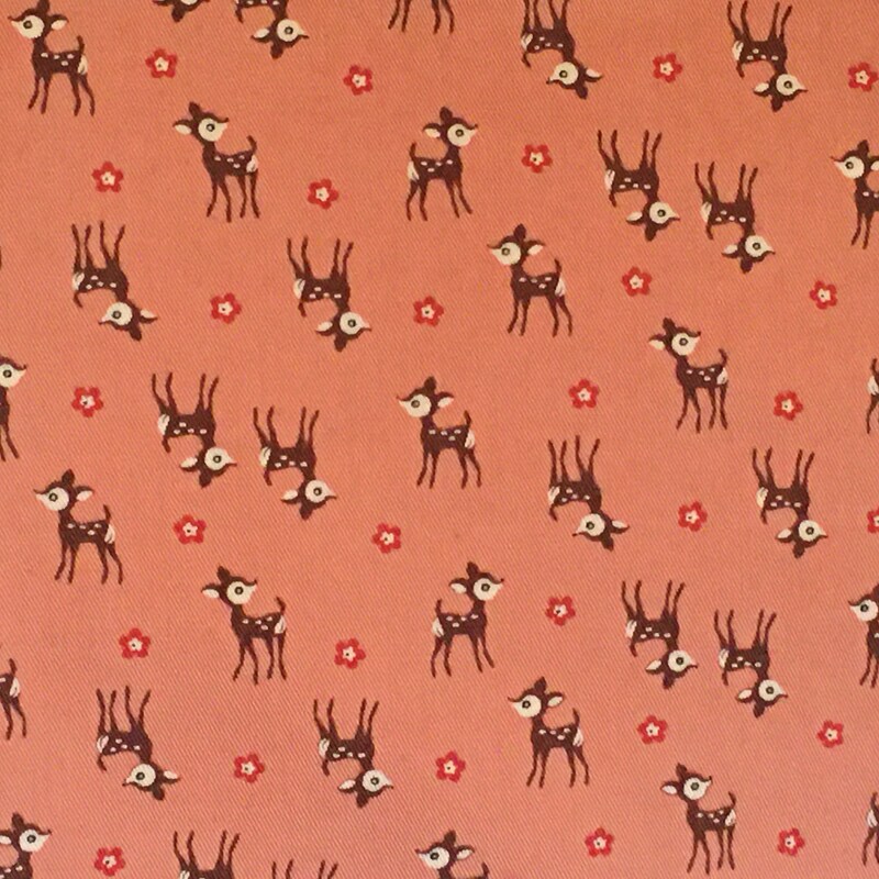 Fawn Print Fabric - Etsy