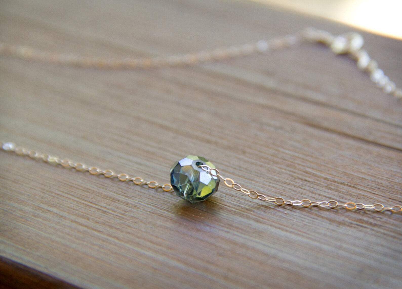 Chinese Crystal December Birthstone Necklace - Clear and Sparkling Dark ...